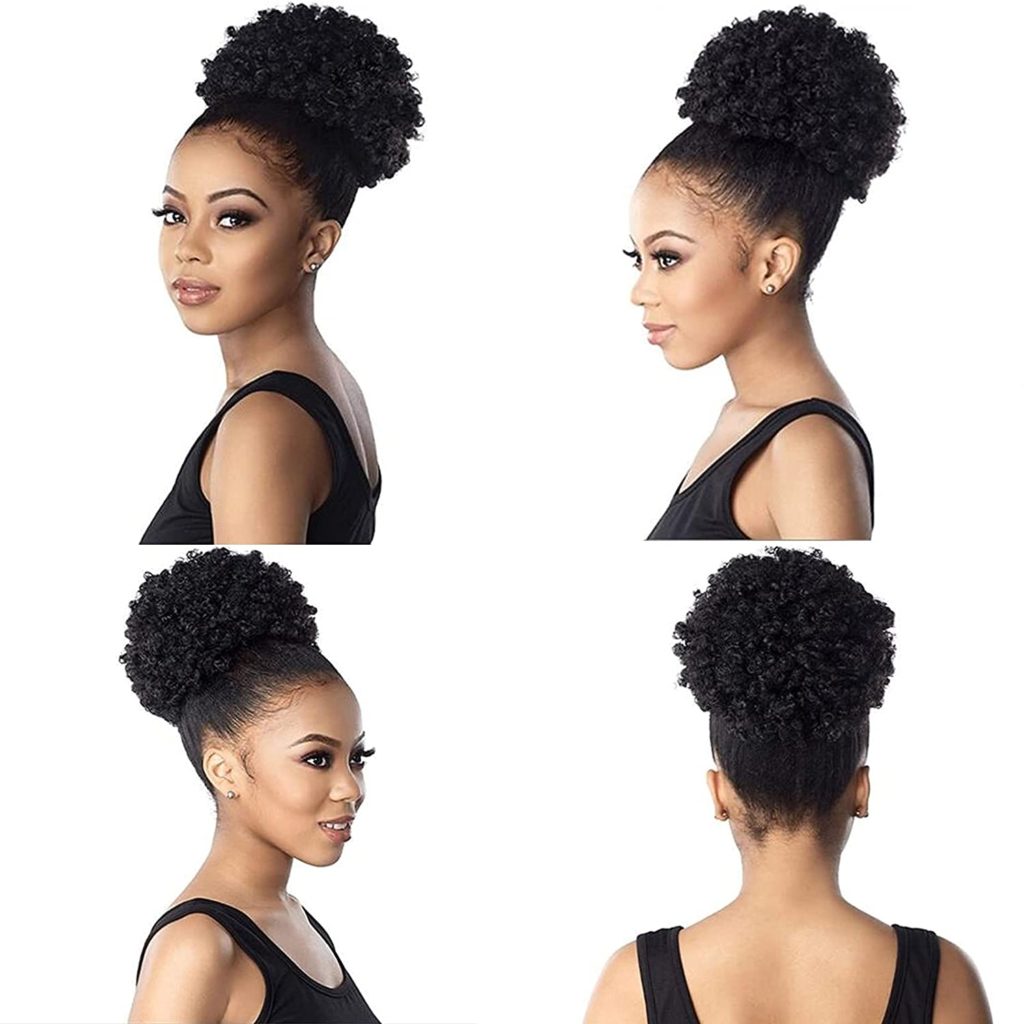 Afro Puff Drawstring Ponytail For Black Women , High Puff Drawstring ...