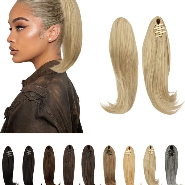 Ponytail Hair Extensions 12 inch Claw Clip in Ponytail Hairpieces for ...