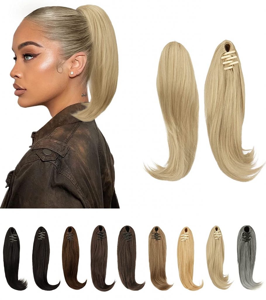 Ponytail Hair Extensions 12 inch Claw Clip in Ponytail Hairpieces for ...