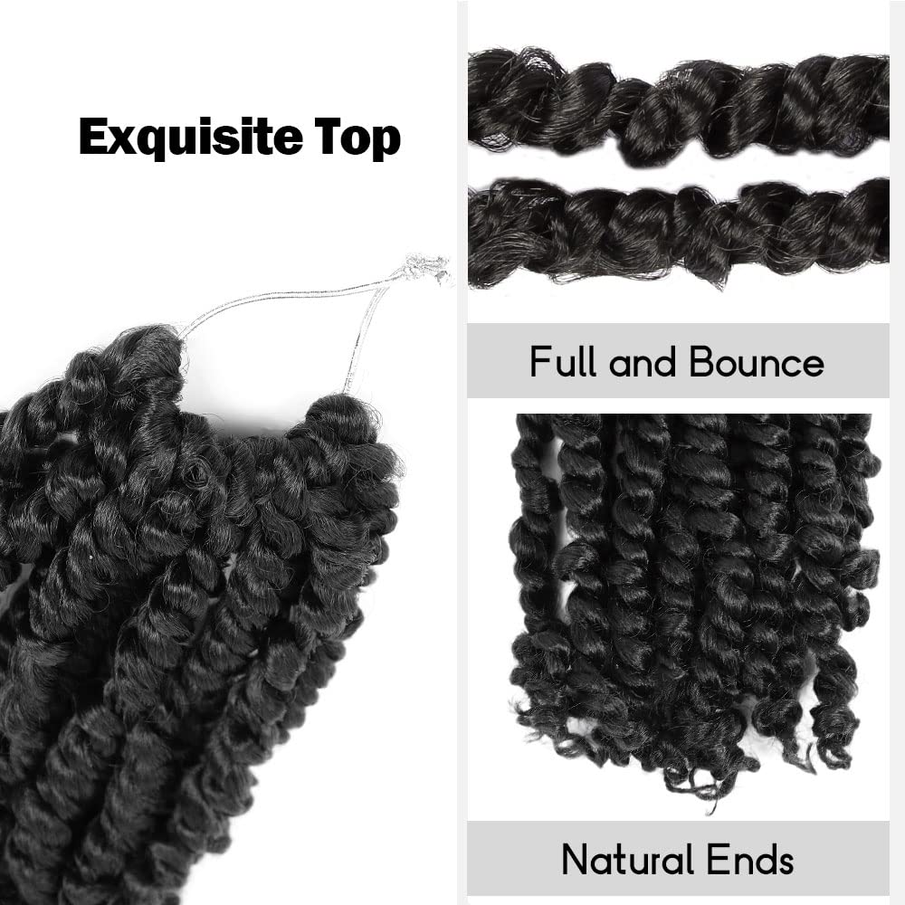 Short Passion Twist Hair 10 Inch Pre-twisted Passion Twists Crochet Hair Pre-looped Synthetic ...
