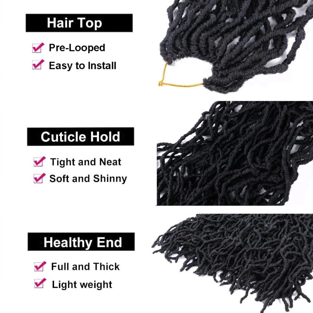 6 Packs Soft Locs Crochet Hair Pre Looped 18 Inch Faux Locs Crochet ...
