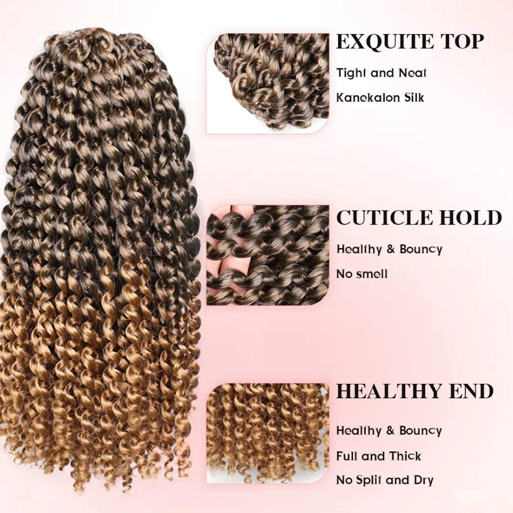 Passion Twist Hair Ombre 8 Packs 12 Inch Short Freetress Water Wave ...