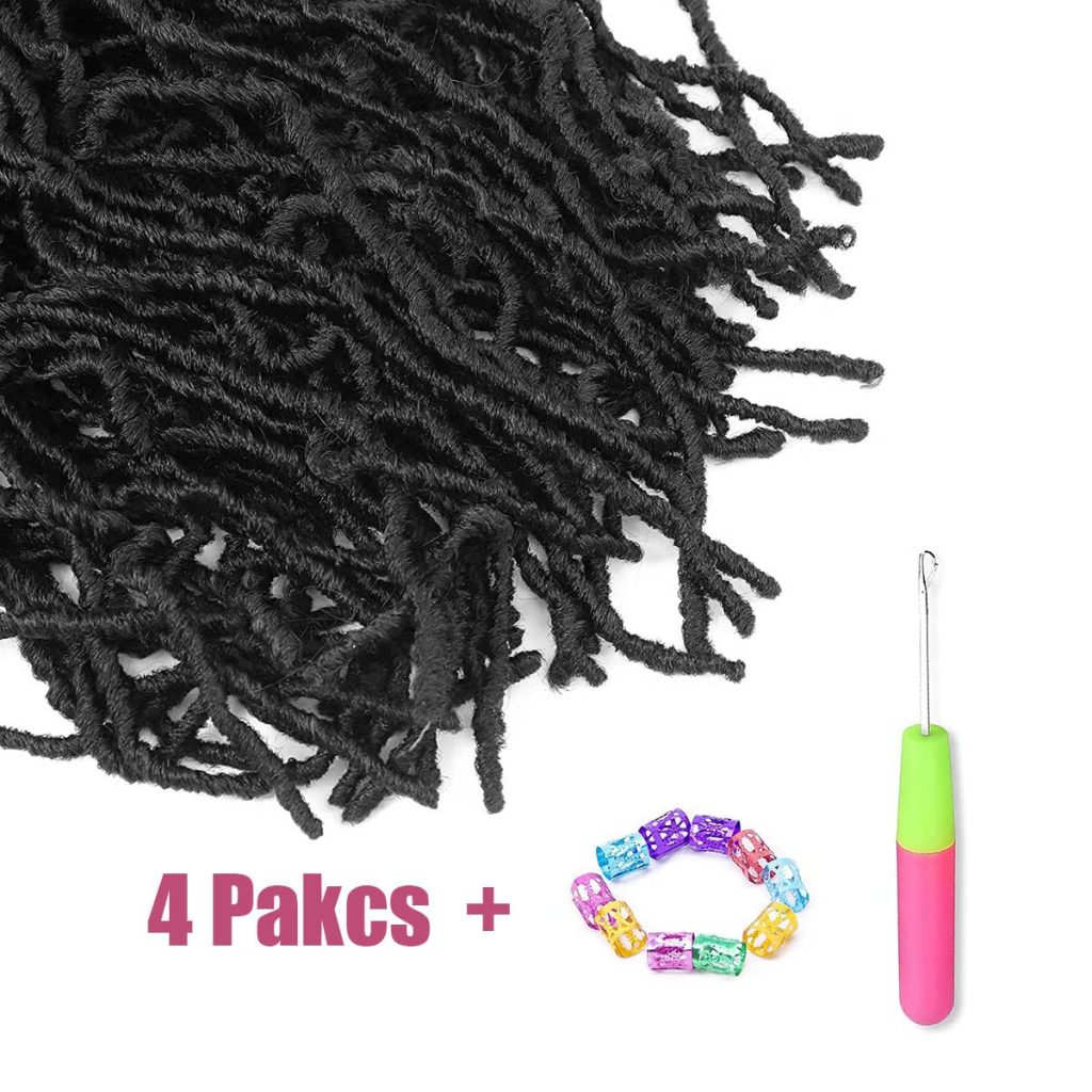 36 Inch 4 Packs Soft Locs Crochet Hair Color 2 Dark Brown Whole Strand ...