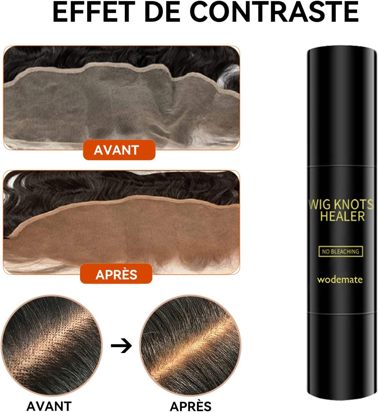 Bâton of dye for lace wig, Wig Knots Healer, nodes healer, impermeable ...