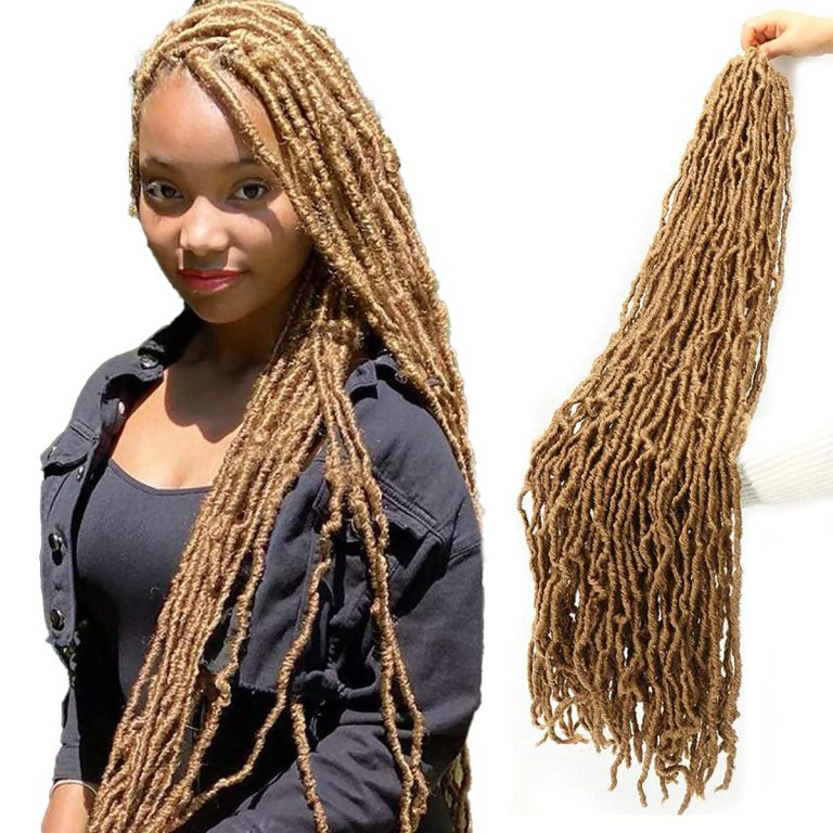 7 Packs 24 Inch Soft Locs 126 Strands New Faux Locs Crochet Hair Brown ...