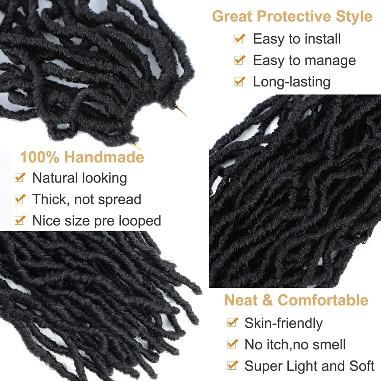 Faux Locs Crochet Hair Soft Locs 12 Inch 7 Packs Crochet Locs For ...