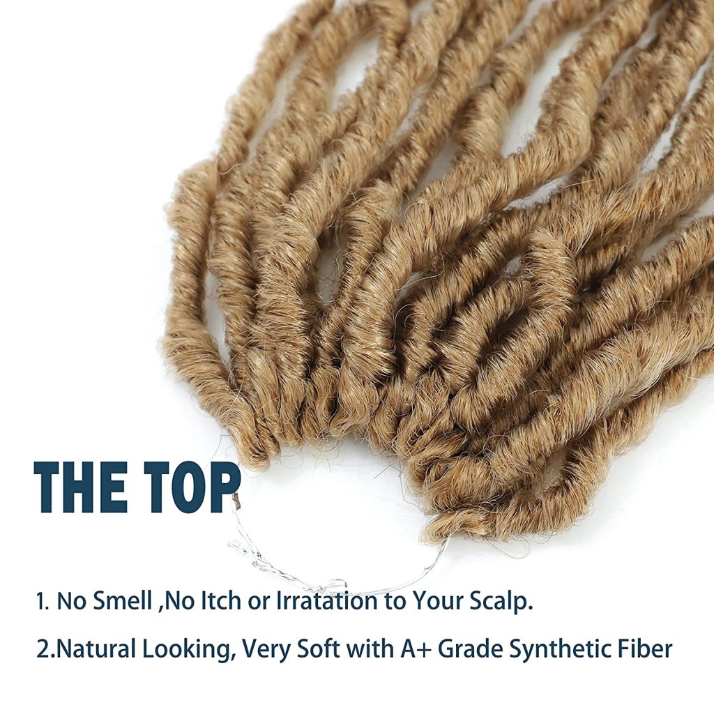 7 Packs 24 Inch Soft Locs 126 Strands New Faux Locs Crochet Hair Brown ...