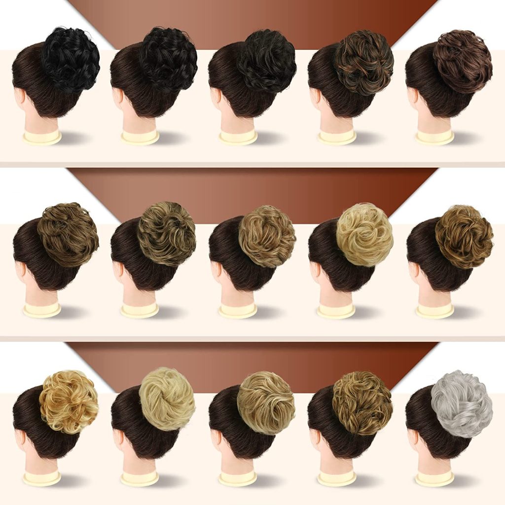 Claw Clip Messy Bun Hair Piece Wavy Curly Hair Bun Clip in Claw Chignon ...